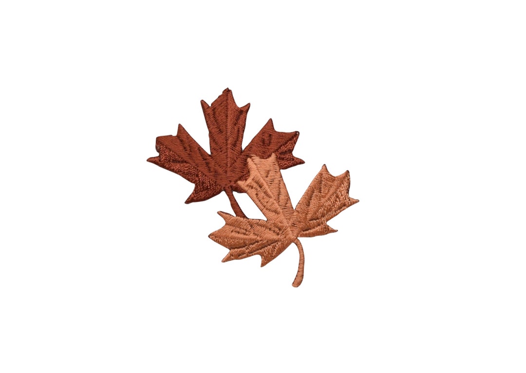Brown Leaves Tree Leaf - Fall - Brown/light Brown - Embroidered Patch ...