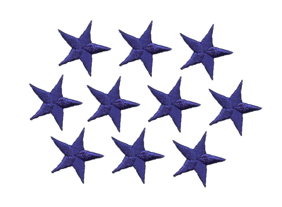 Royal Blue Stars 5/8 Pack of 10 Pieces Iron on - Etsy
