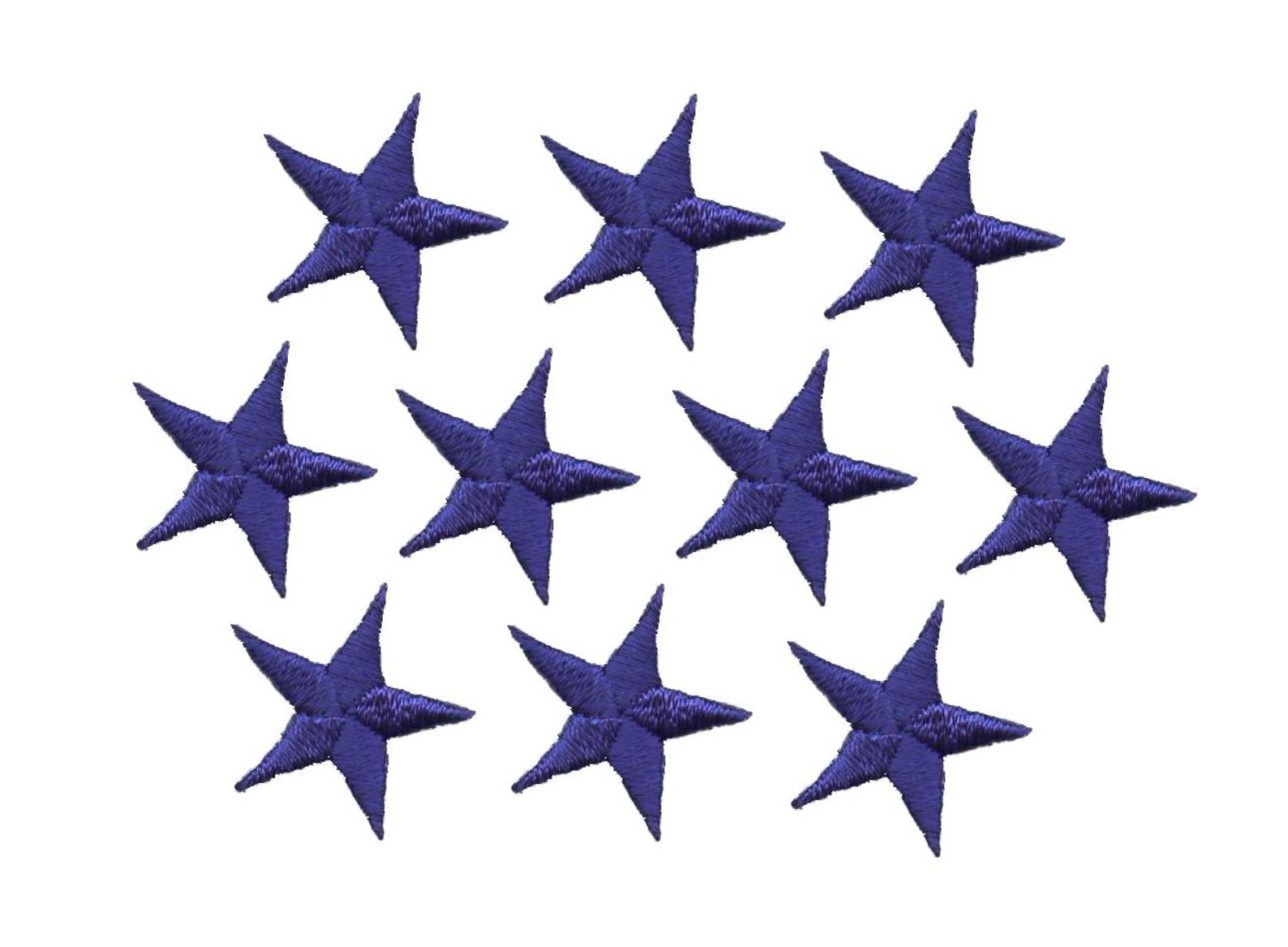 Royal Blue Stars - 5/8" - Pack of 10 Pieces - Iron on Applique -150031 ...