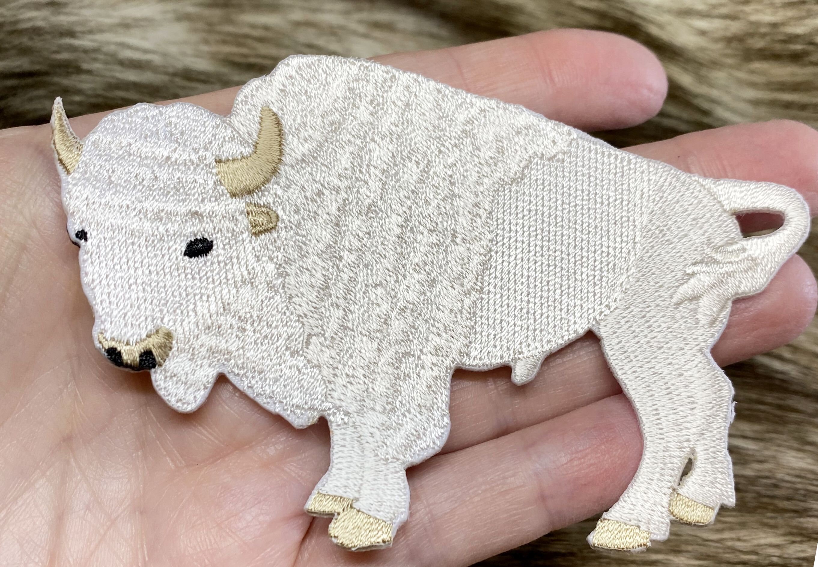 White Buffalo, American Bison, Embroidered, Iron on Patch - Etsy