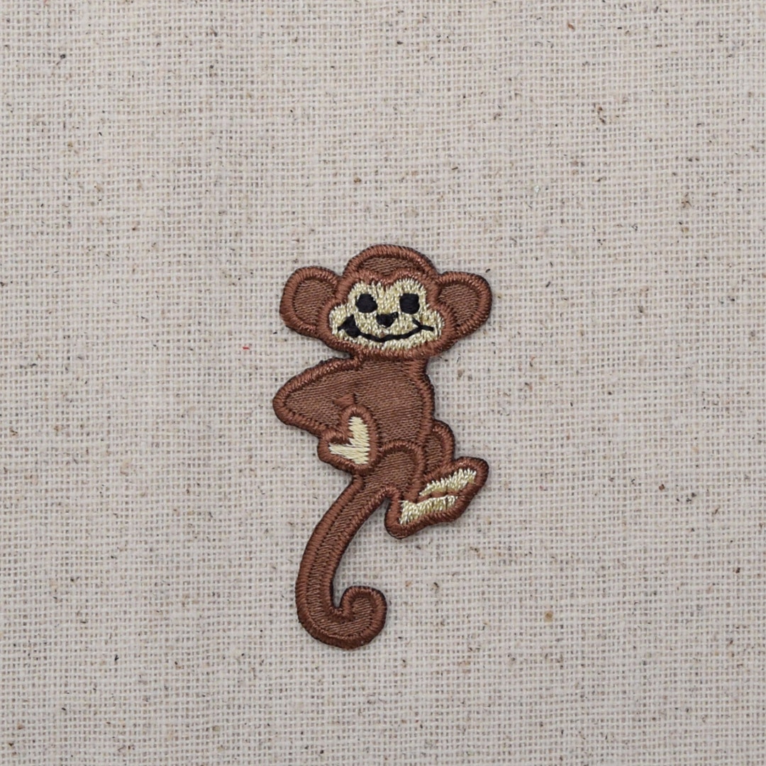 Monkey - Primate - Iron on Applique - Embroidered Patch - 632455A - Etsy