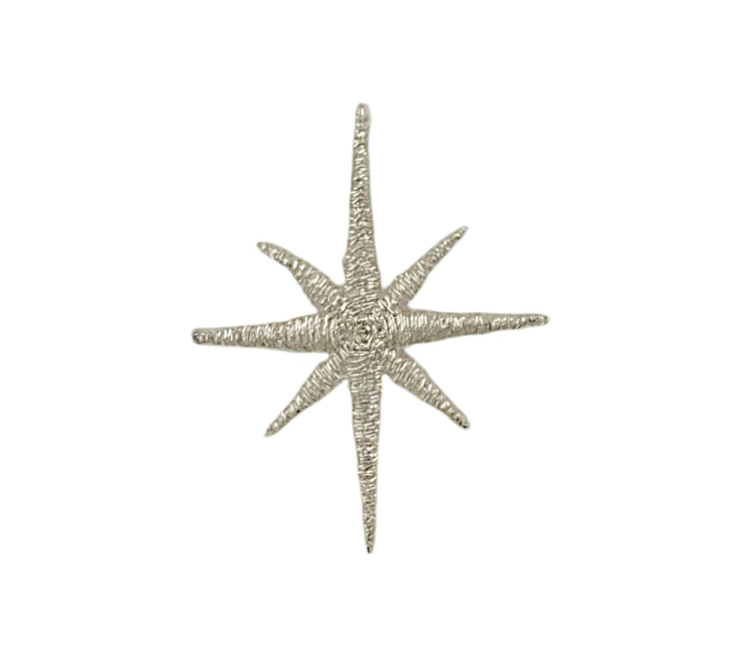 Silver Nativity Star, Star of Bethlehem, Embroidered, Iron on Patch - Etsy