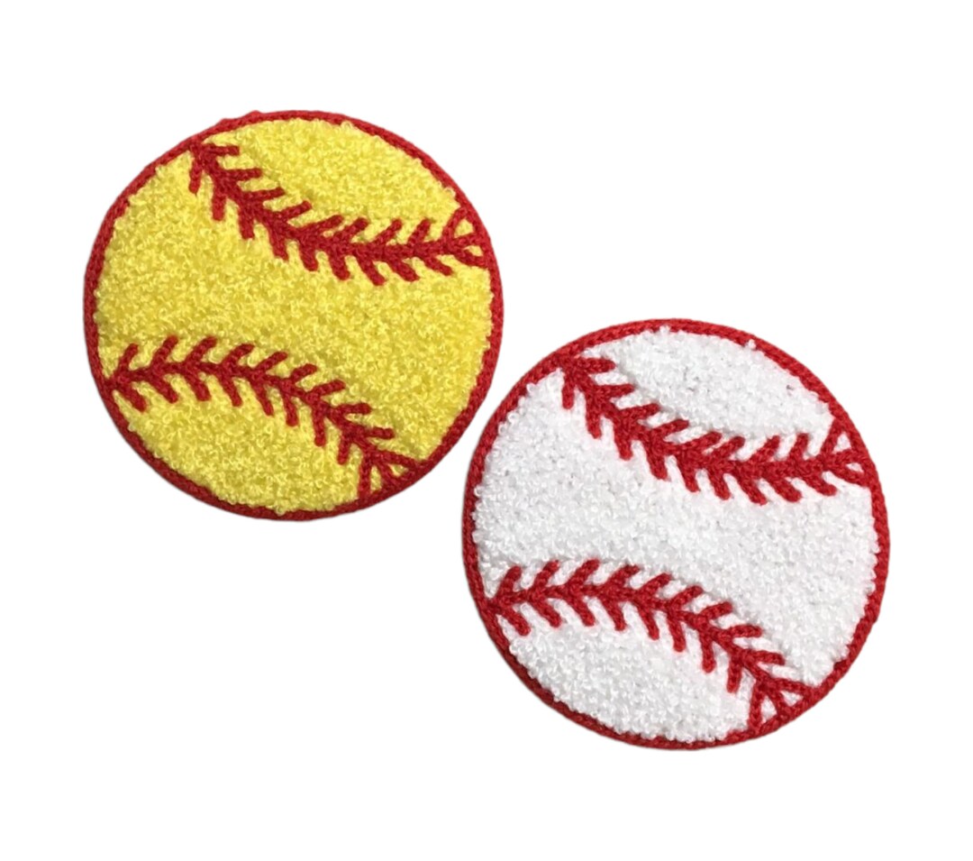 3" Chenille Baseball, Softball, Sports Ball, Iron on Patch - Etsy
