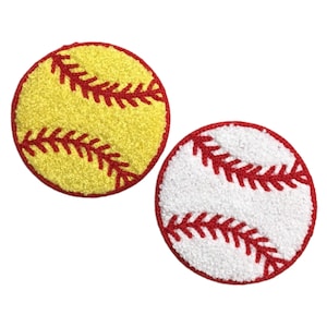 3" Chenille Baseball, Softball, Sports Ball, Iron on Patch - Etsy
