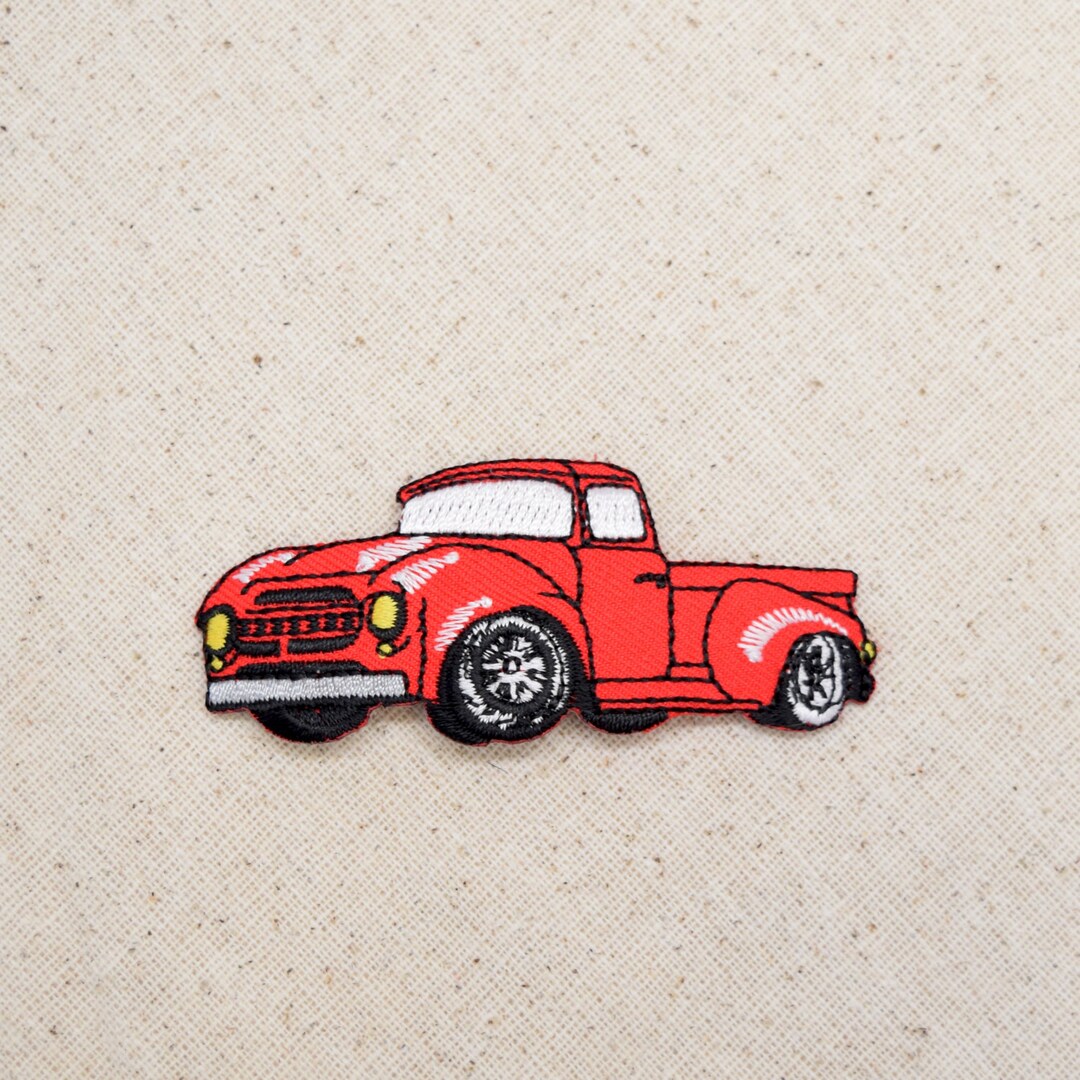Red Truck - Vintage - 1950's Classic - Embroidered Patch - Iron on ...