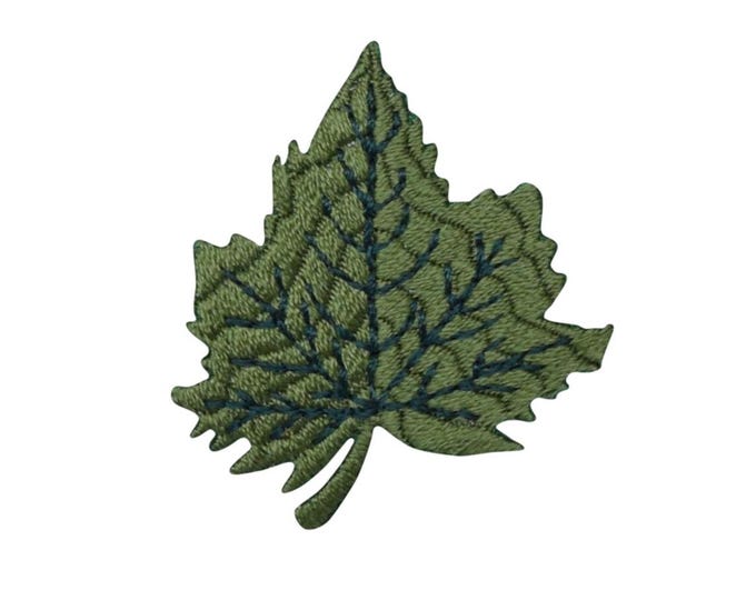 Tree Leaf - Green - Embroidered Iron on Patch - Etsy