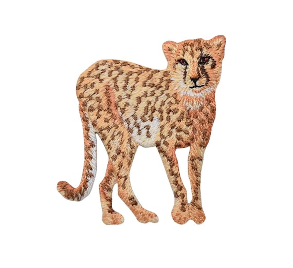 Natural Cheetah Full Body Standing Embroidered Iron on - Etsy