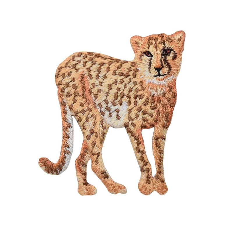 Cheetah Embroidered Patch - Etsy