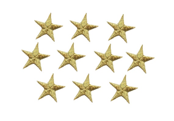 Metallic Gold Stars 1-1/4 Pack of 10 Pieces Iron | Etsy