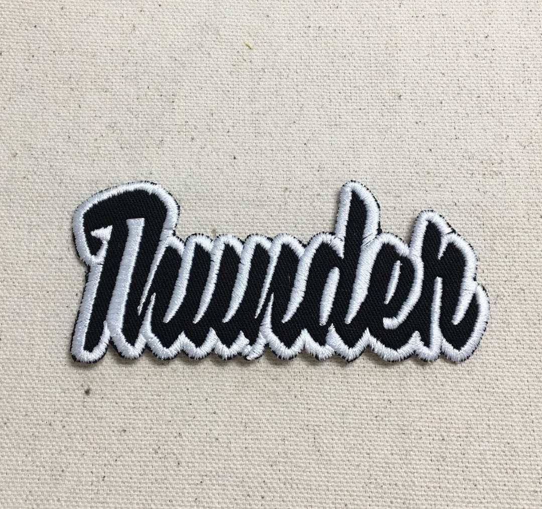 Thunder - Color Choice - Mascot - Team Name - Words - Iron on Applique ...