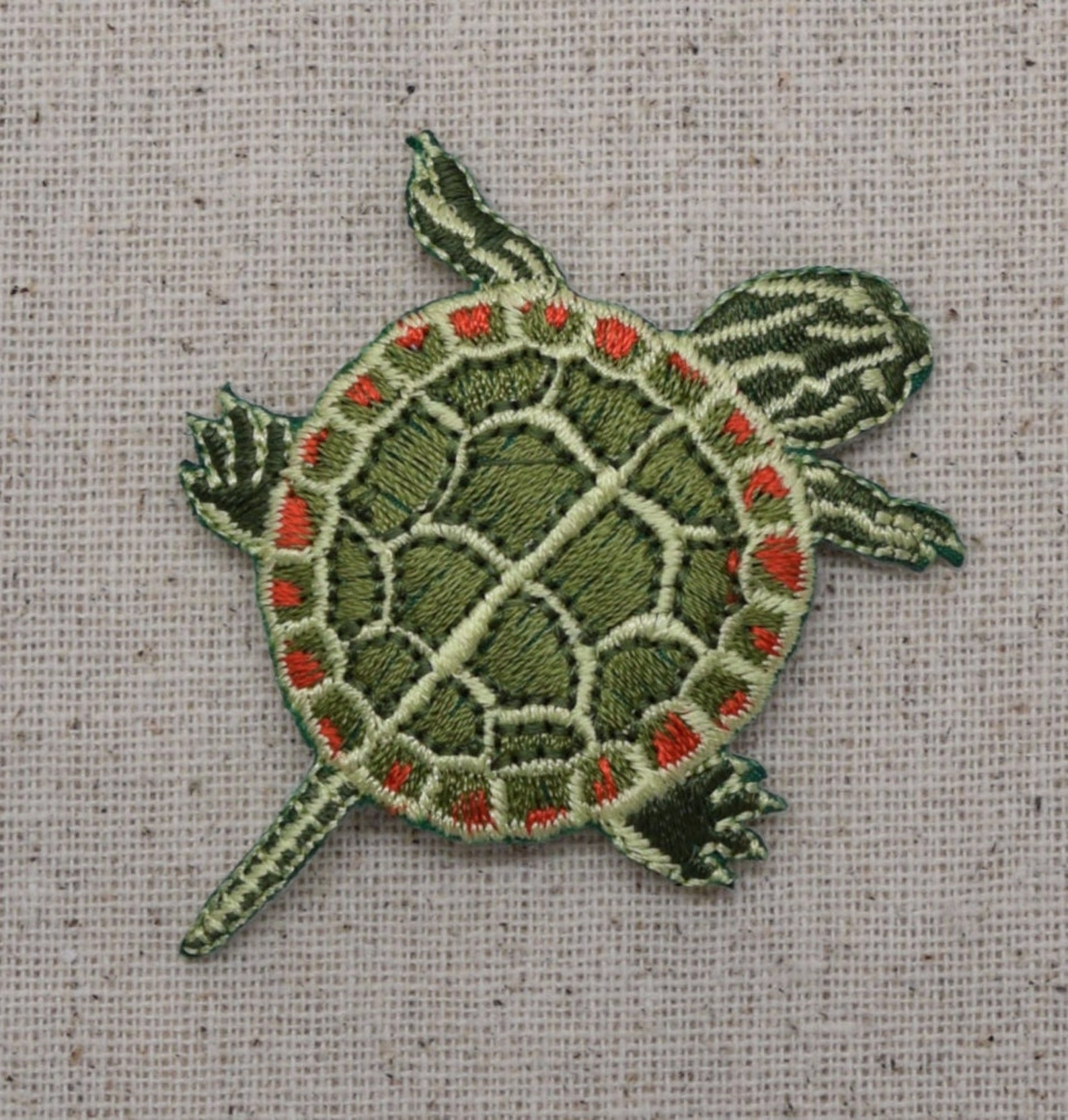 Painted Turtle Iron on Applique Embroidered Patch - Etsy