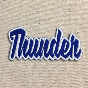 Thunder - Color Choice - Mascot - Team Name - Words - Iron on Applique ...