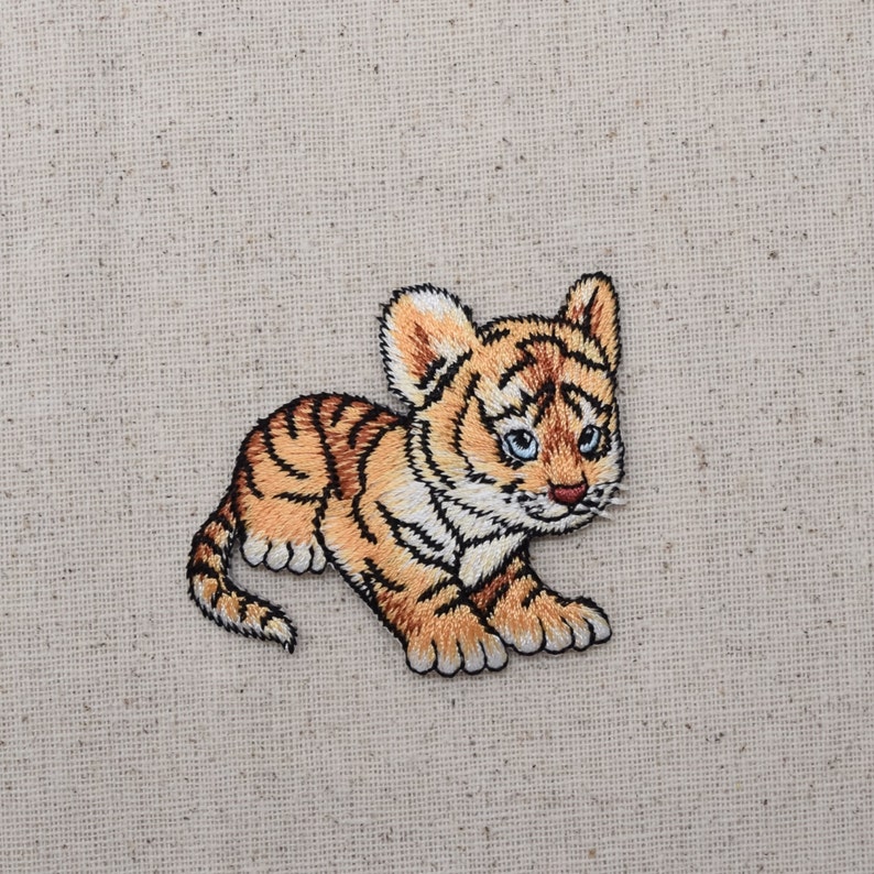 Baby Tiger Cub Iron on Applique Embroidered Patch - Etsy