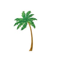 Palm Tree Patch Set of 2 Iron on Ready Patch Embroidered Filler Patch ...