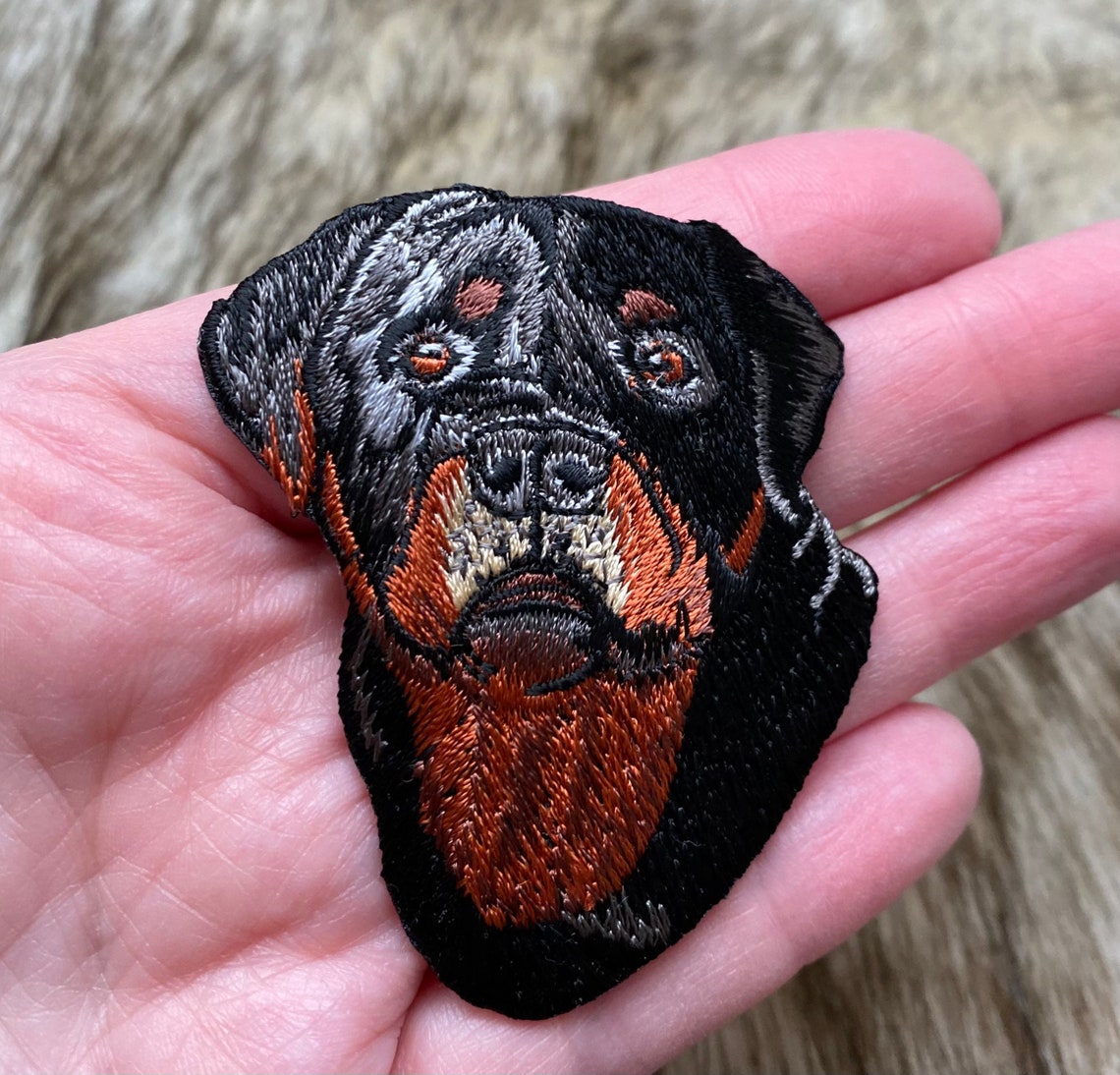 Rottie Head Puppy Dog Rottweiler Embroidered Patch - Etsy