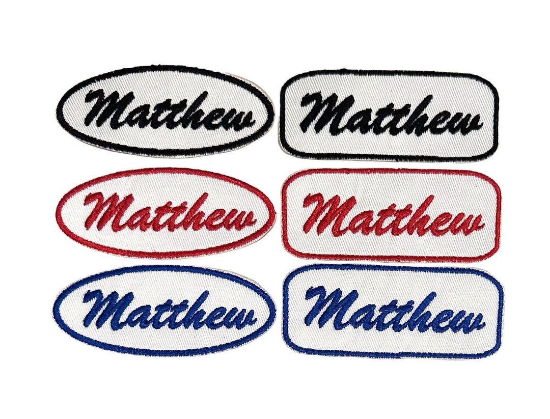 Personalized Iron-on Name Patch: Custom Uniform Badge for Backpacks ...