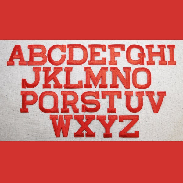 Red Iron on Letters - Etsy