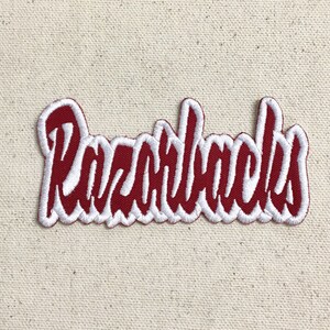 Razorbacks LARGE 3x8 Color Choice Mascot/team Name/words Iron on ...