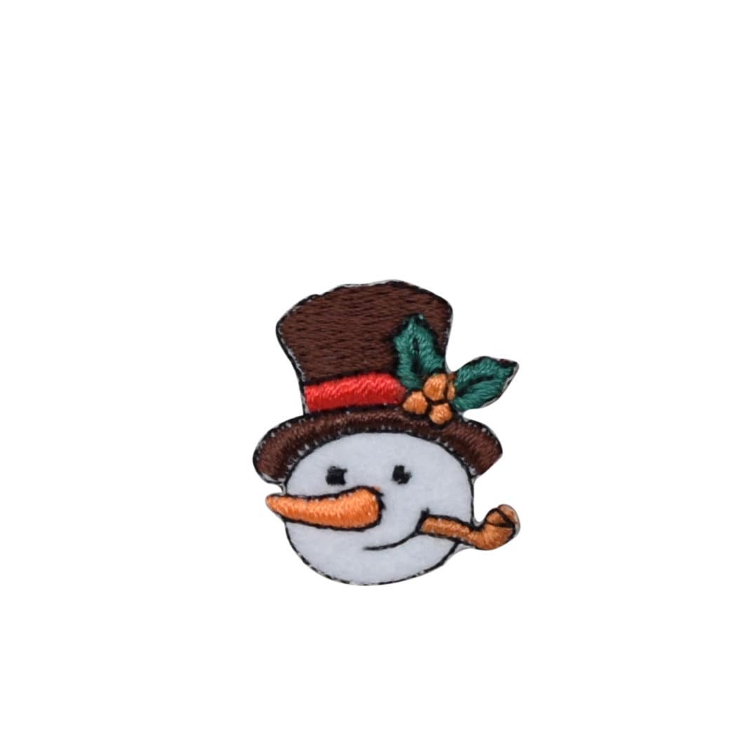 Mini Snowman Face With Top Hat and Corncob Pipe Embroidered - Etsy
