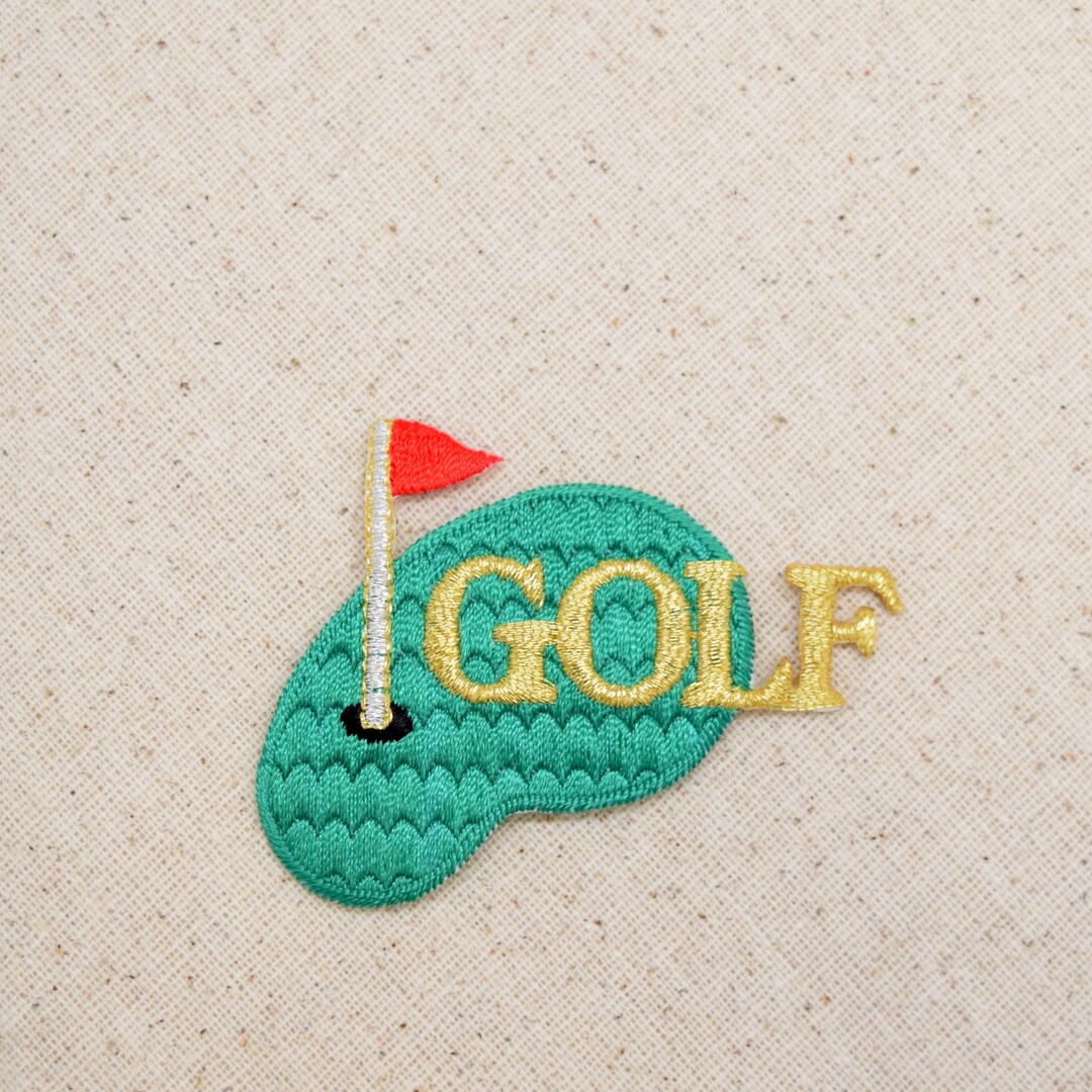 Golf - Fairway Green With Flag - Embroidered Patch - Iron on Applique ...