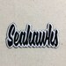 Seahawks LARGE 3x8 Color Choice Mascot/team Name/words Iron on Applique ...