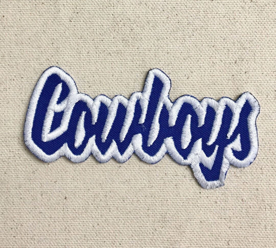 Cowboys LARGE 3x8 Color Choice Mascot/team Name/words Iron on Applique ...