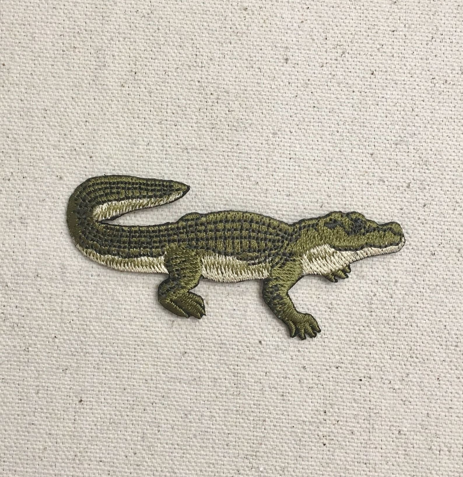 Natural Alligator - Green/tan - Iron on Applique - Embroidered Patch ...