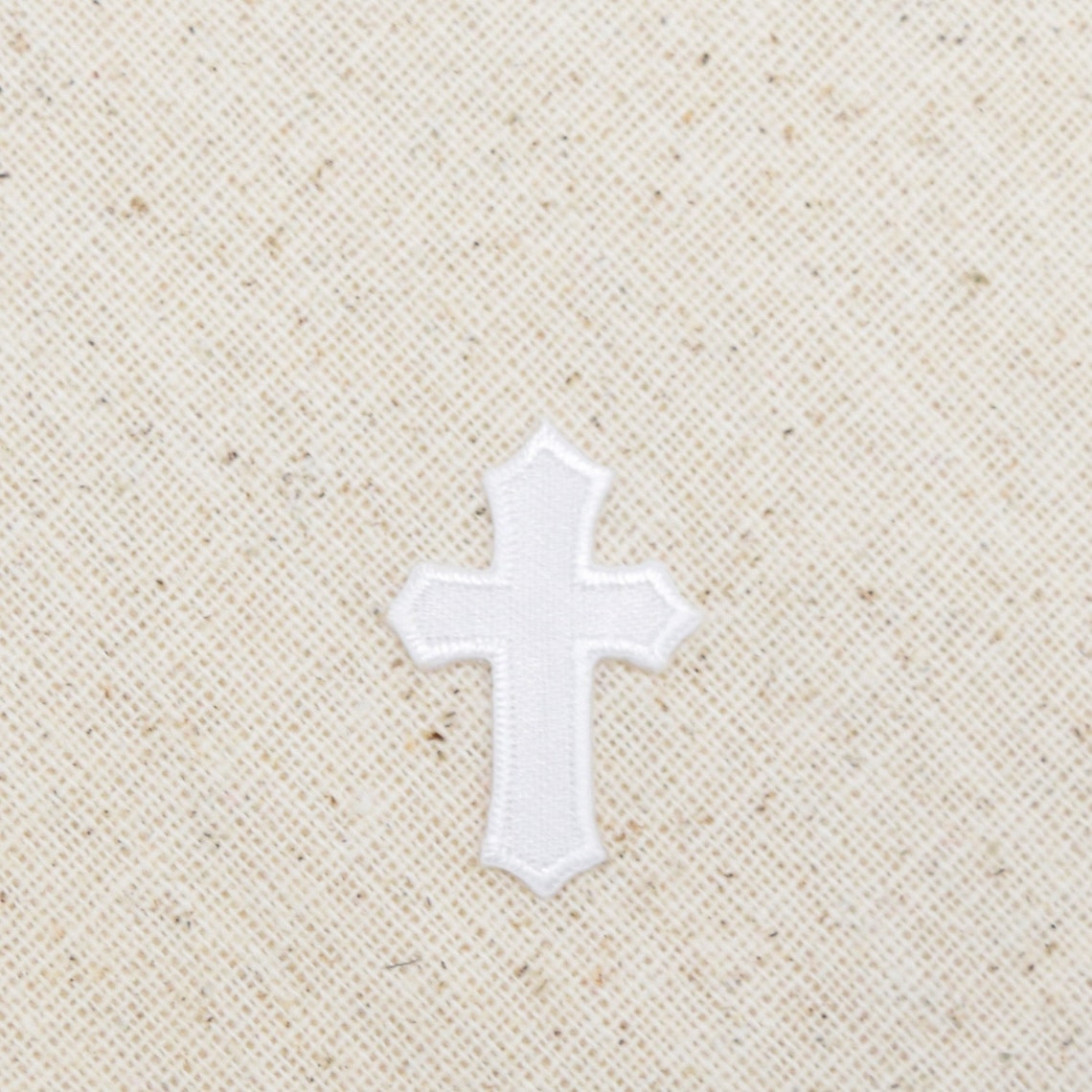 Small White Cross Holy Christian Iron on Patch | Etsy