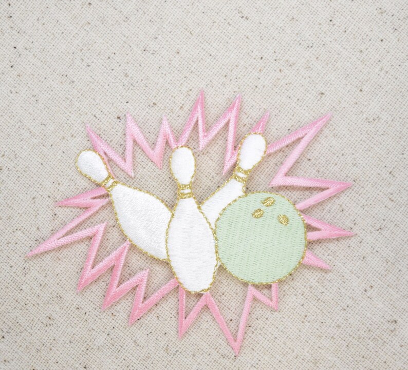 Pastel Bowling Embroidered Iron on Patch - Etsy