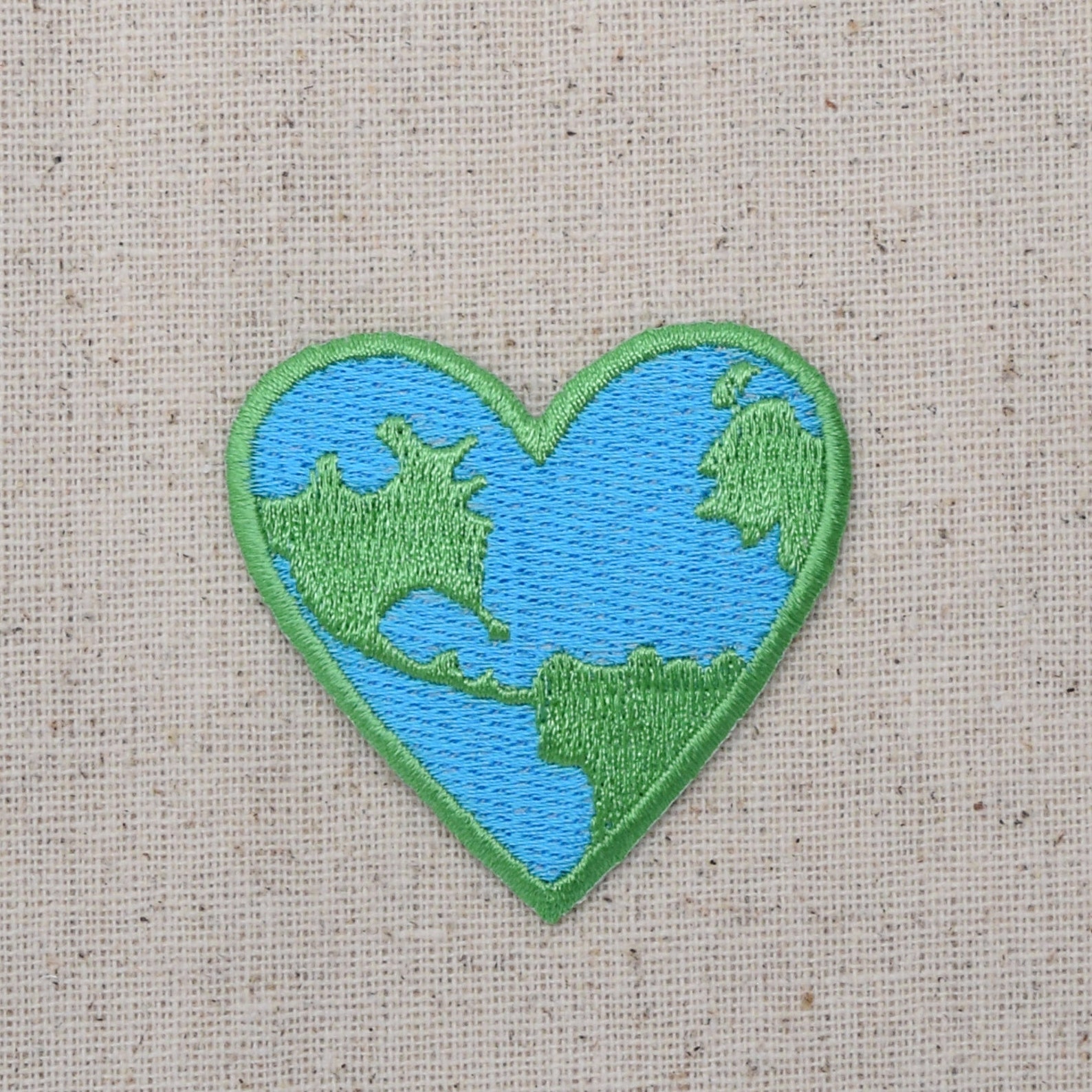 Planet Earth Heart Iron on Applique Embroidered Patch - Etsy