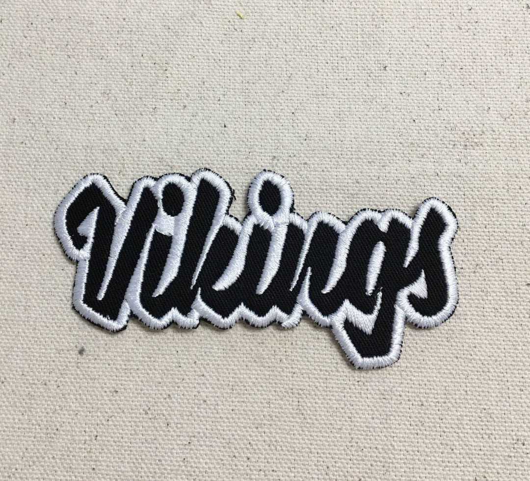 Vikings LARGE 3x8 Color Choice Mascot/team Name/words Iron on Applique ...