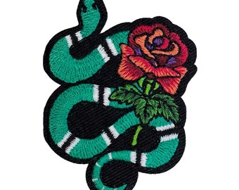 Delicate Snake Embroidered Applique Patchembroidery Snake - Etsy