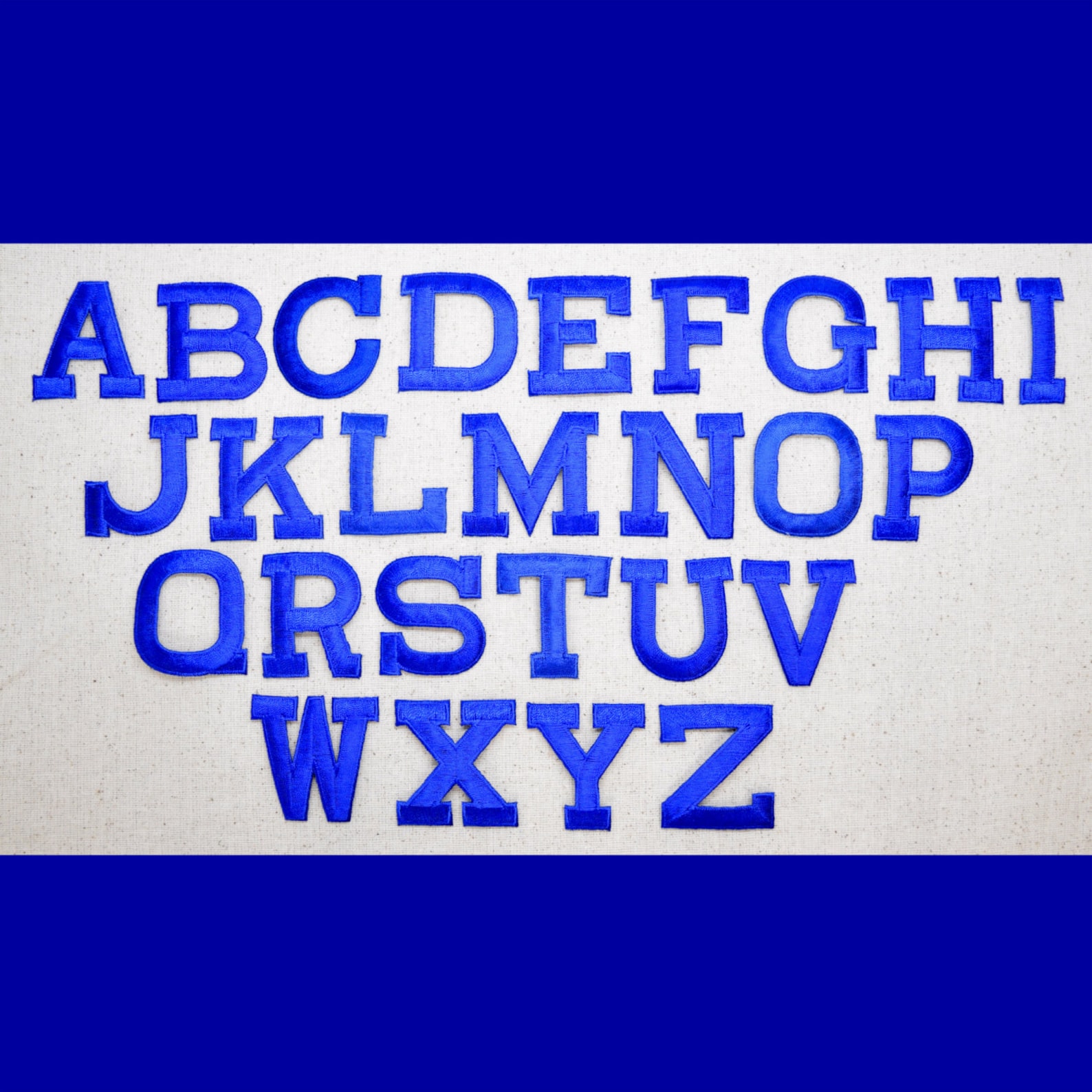 Alphabet Letter - ROYAL BLUE - Block Style - 2 INCH - 2" - Iron on ...