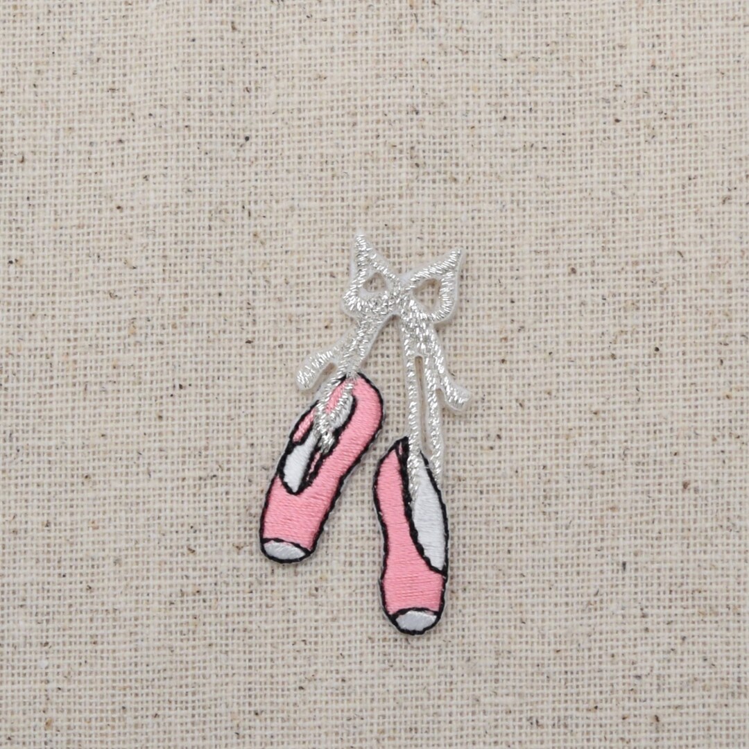 Ballet Slippers - Pink - Iron on Applique - Embroidered Patch - 693754 ...