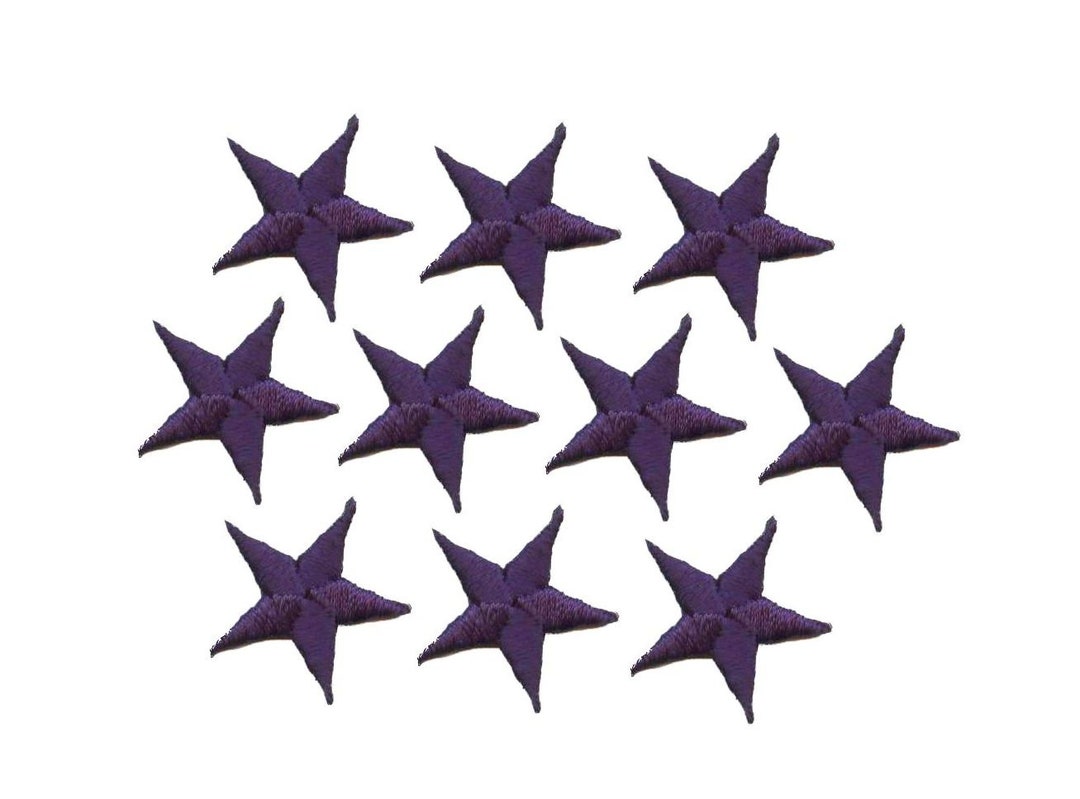 Navy Blue Stars - 1-5/8" - Pack of 10 Pieces - Iron on Applique -150034 ...