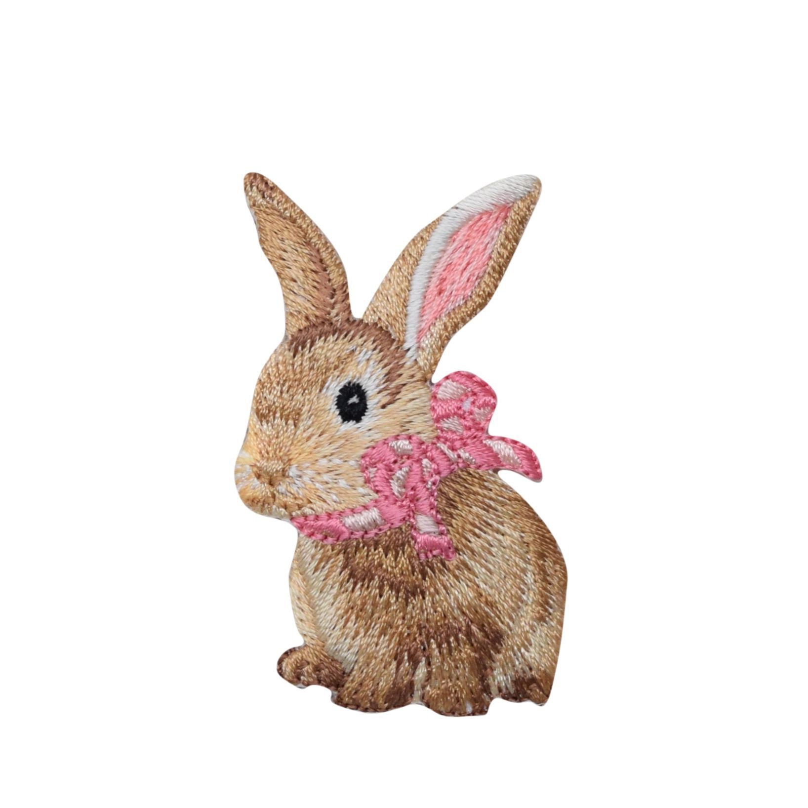 Bunny Rabbit With Pink Bow, Embroidered, Iron on Patch - Etsy