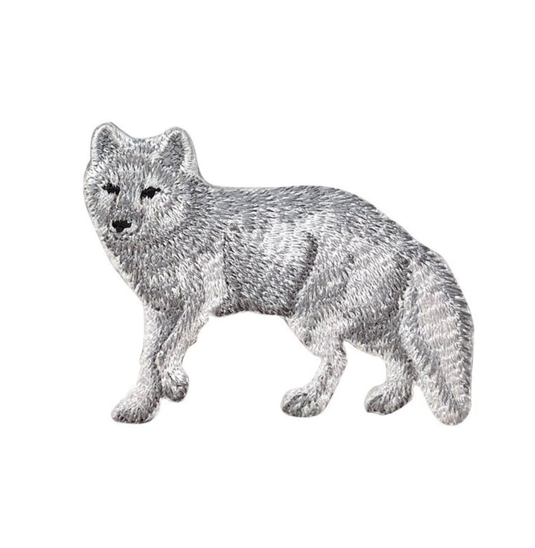 Realistic Arctic Fox, Full Body, Embroidered, Iron on Patch - Etsy