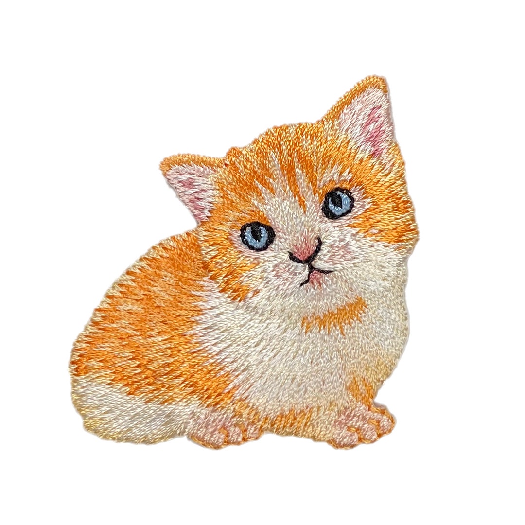 Orange Tabby Cat, Kitten, Embroidered, Iron on Patch - Etsy