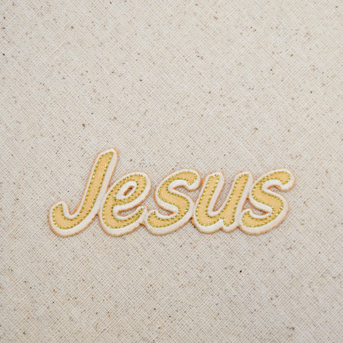 Jesus WORD Gold or Pink Embroidered Patch Iron on | Etsy