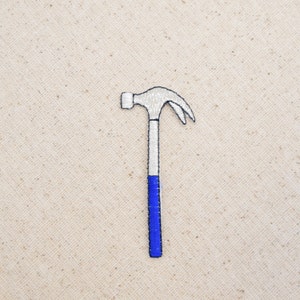 Red Blue or Green - Hammer - Tools - Iron on Applique - Embroidered ...