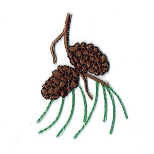 4" Pine Cones - Needles -pine Tree Branch - Iron on Applique ...