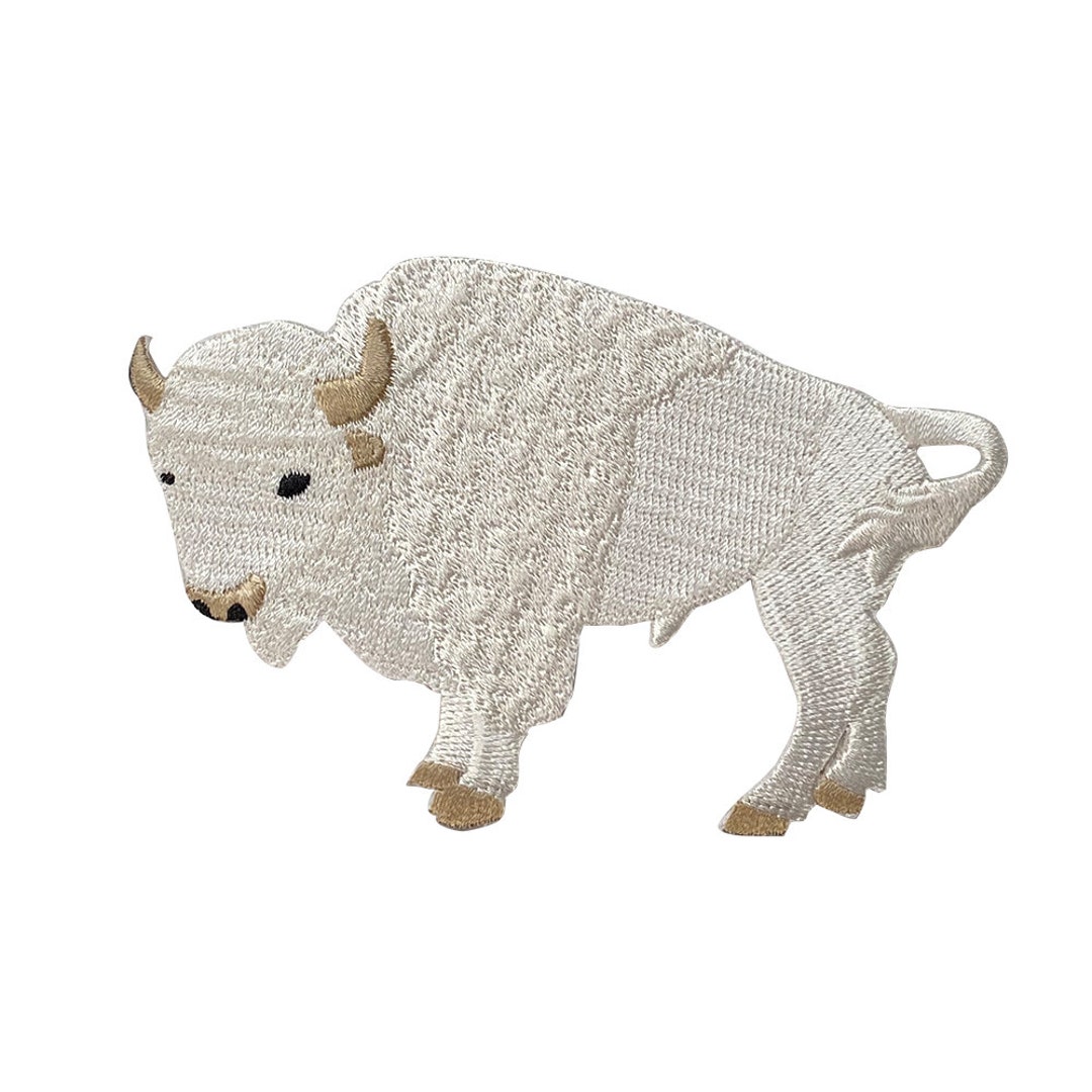 White Buffalo, American Bison, Embroidered, Iron on Patch - Etsy