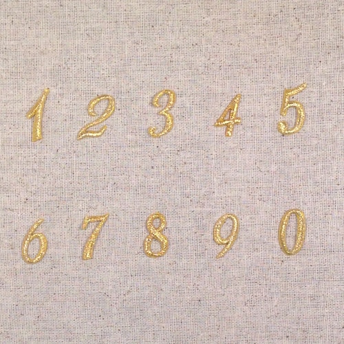 1 Script Numbers White Embroidered Iron on Patch - Etsy