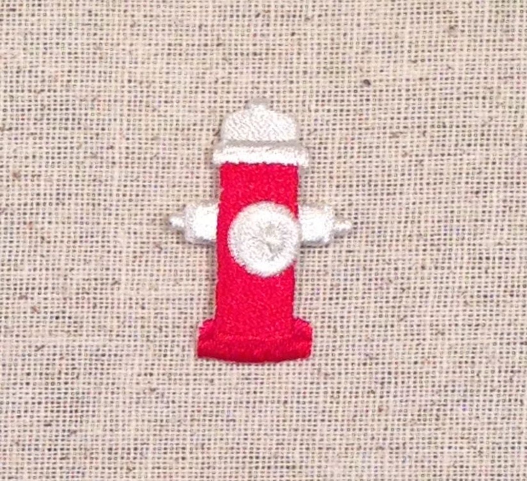 Red Fire Hydrant Iron on Applique Embroidered Patch - Etsy