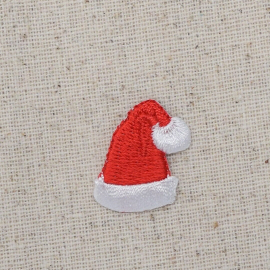 Small - Christmas - Santa Hat - Iron on Applique - Embroidered Patch ...