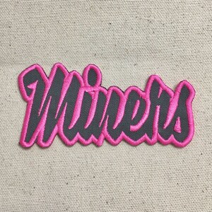 Miners LARGE 3x8 Color Choice Mascot/team Name/words Iron on Applique ...
