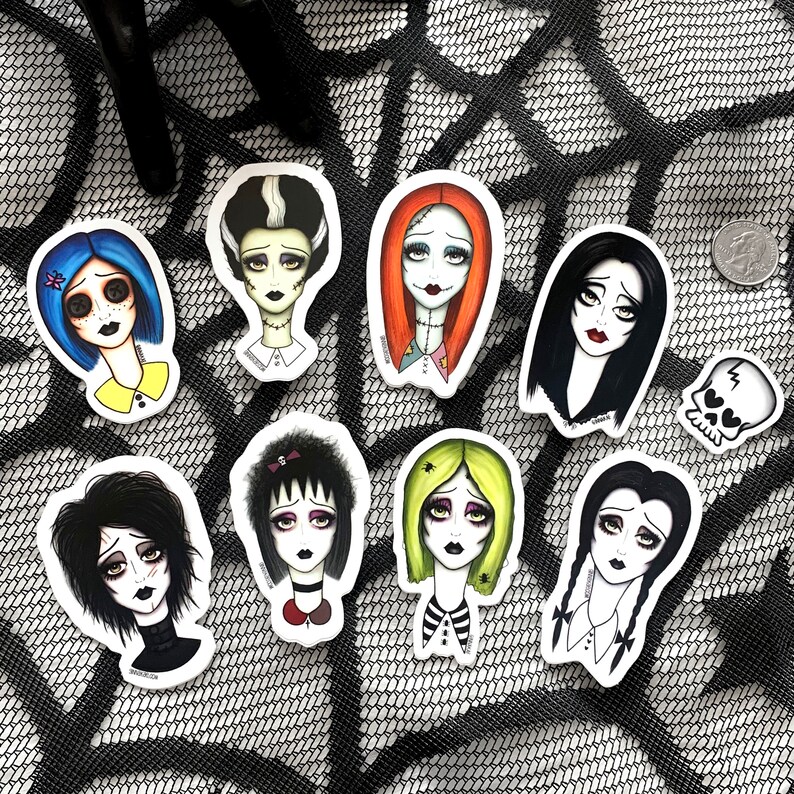 Spooky Girl Gang Sticker Pack - Etsy