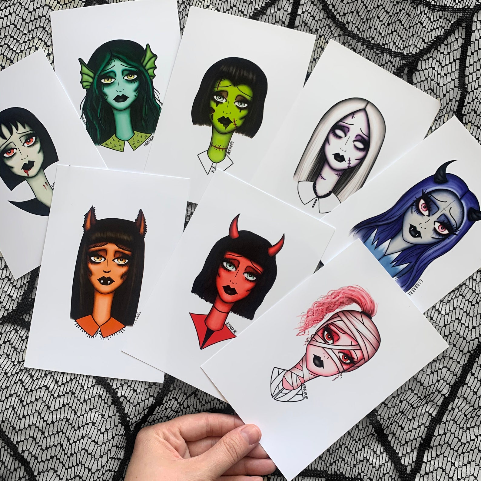 Ghoul Girl Gang Print set or Choose Style | Etsy