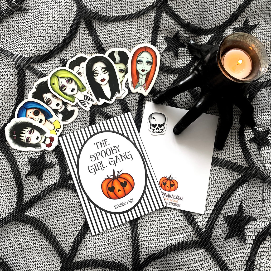 Spooky Girl Gang Sticker Pack | Etsy