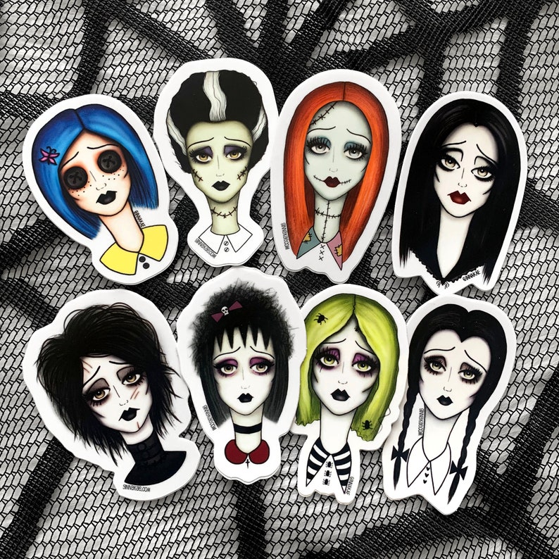 Spooky Girl Gang Sticker Pack - Etsy